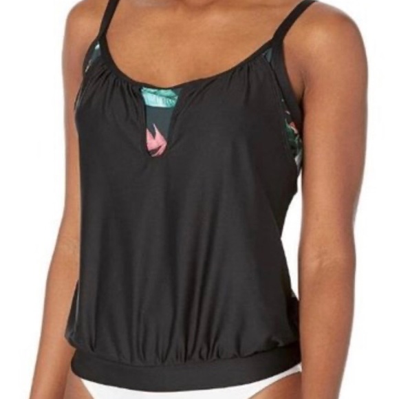 next | Swim | Next Black Colorful Palm Trees Bra Sz 38b Beach Pool ...